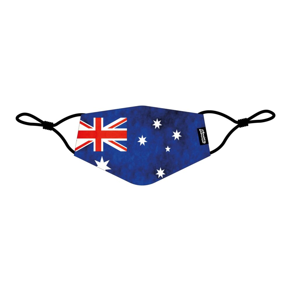 Face Mask - Australian Flag - 3 Layer Face Mask - www.headskinz.com.au