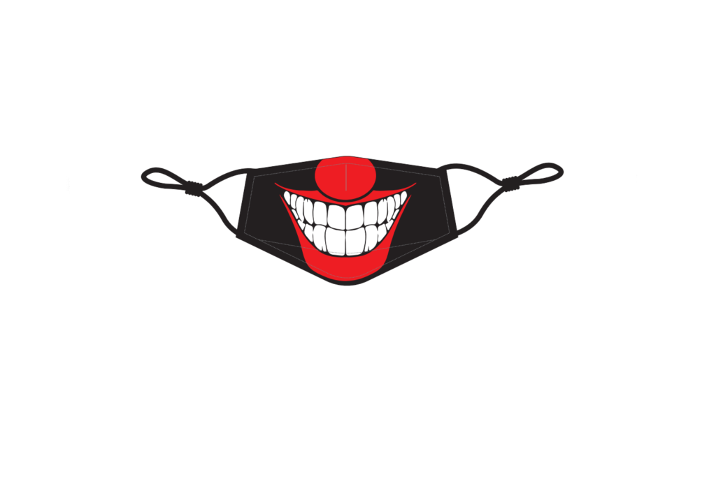 Face Mask - Clown - 3Ply Reusable Face Mask - www.headskinz.com.au