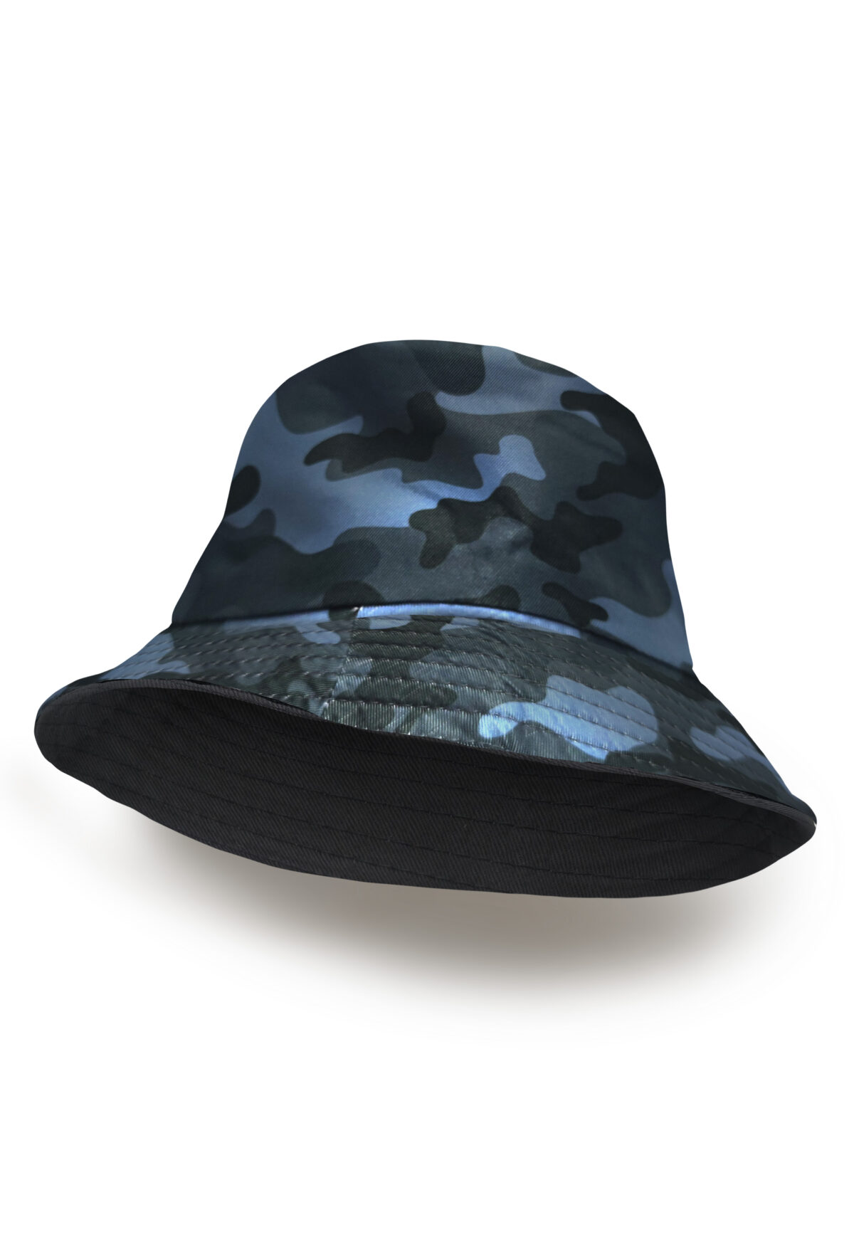 Reversible Bucket Hatz - Military Grey/Blue Design (and Black) - Headskinz