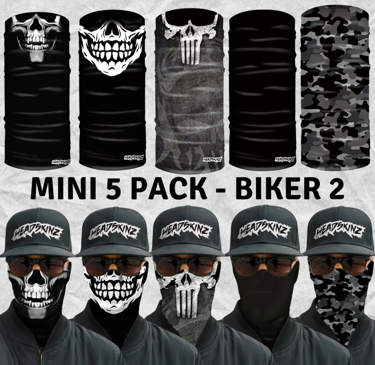 Biker Neck Gaiter MINI PACK (5 unit pack)